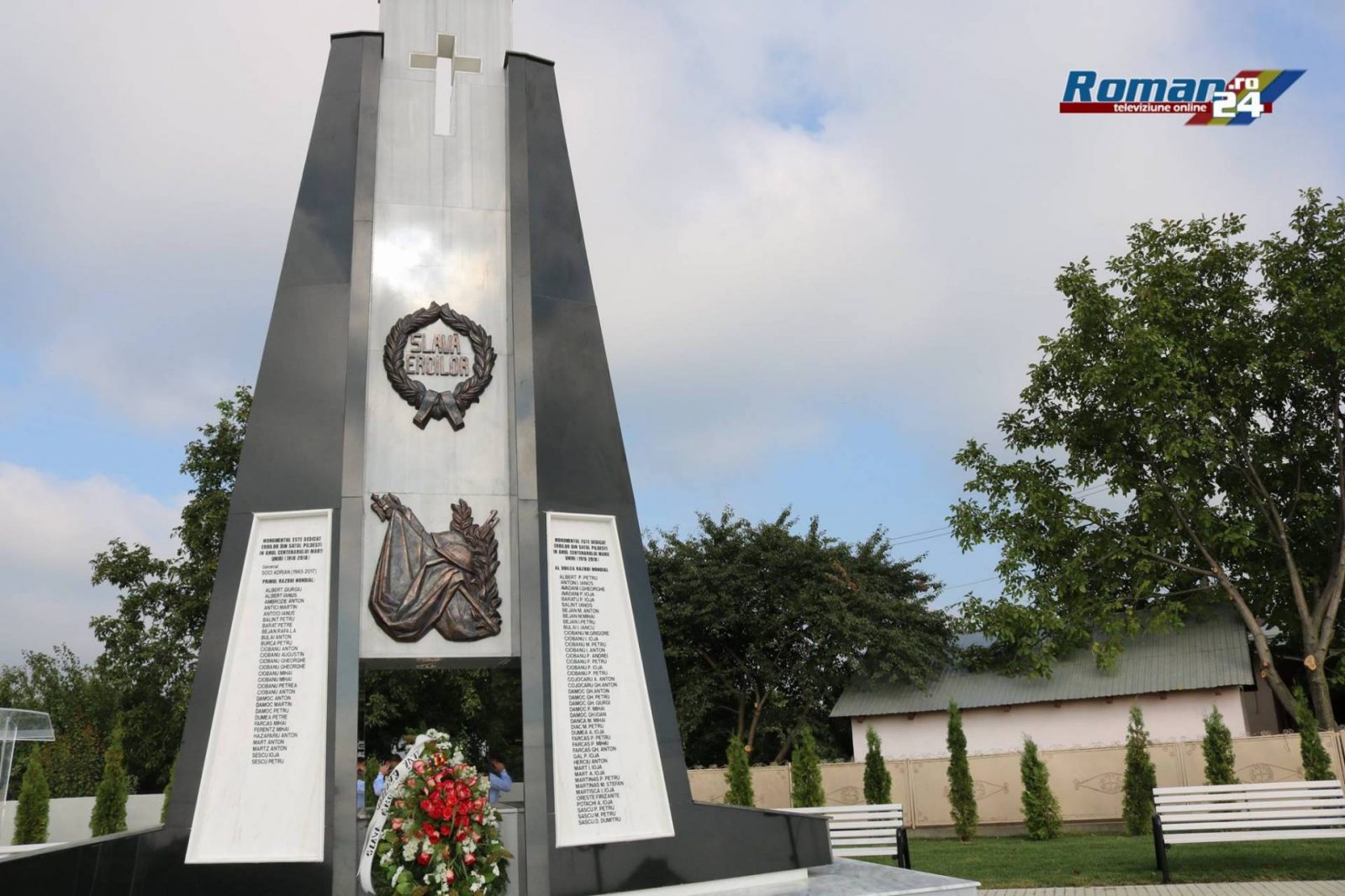 roman24 | Inaugurare Monument in Cinstea Eroilor din Satul Pildești