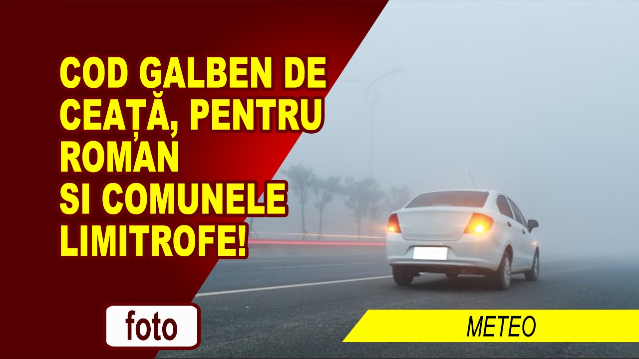 roman24 | Cod galben de ceață în Moldova. Care sunt localitățile vizate