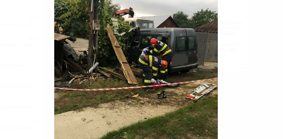 roman24 | Accident rutier în oras Roznov intersecția cu Girov