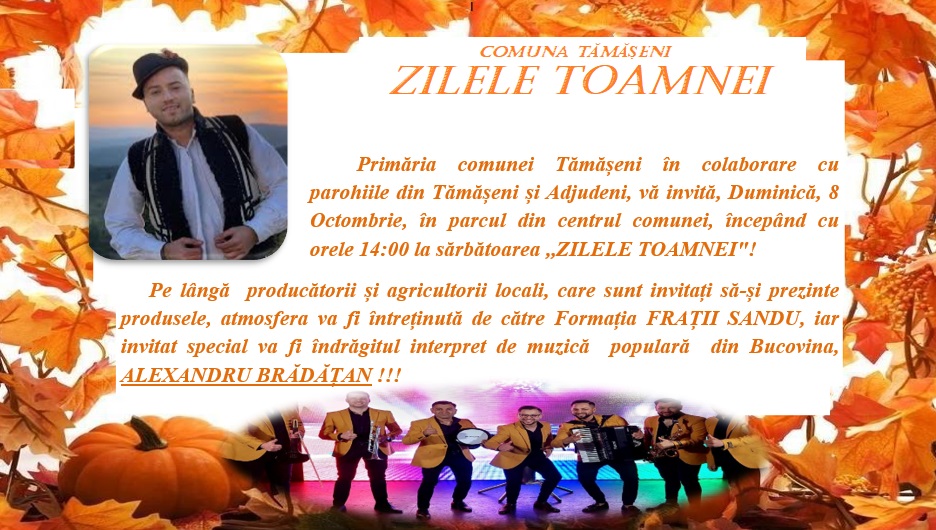 roman24 | Sărbătoare cu Gustul Toamnei în Comuna Tămășeni