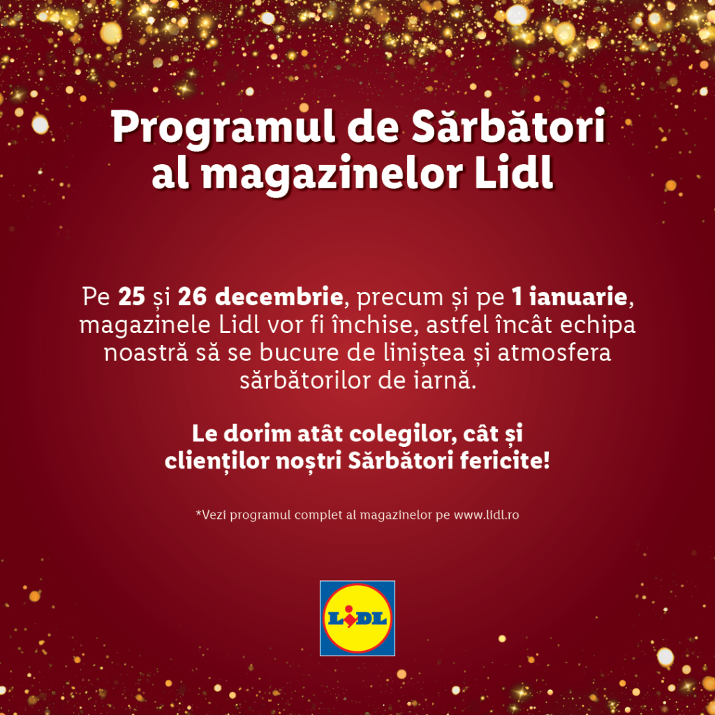 roman24 | Magazinele Lidl din România vor fi închise trei zile în ...